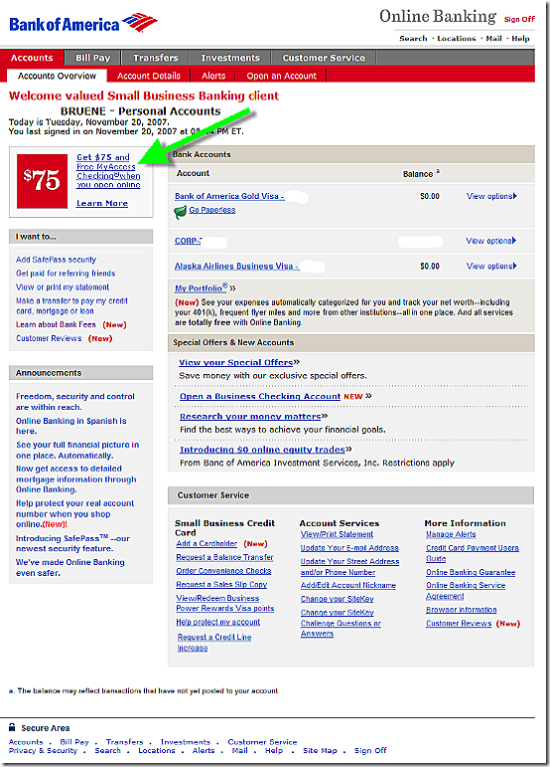 Bank of America Offers $75 to Entice Credit Card Customers to Open a ...